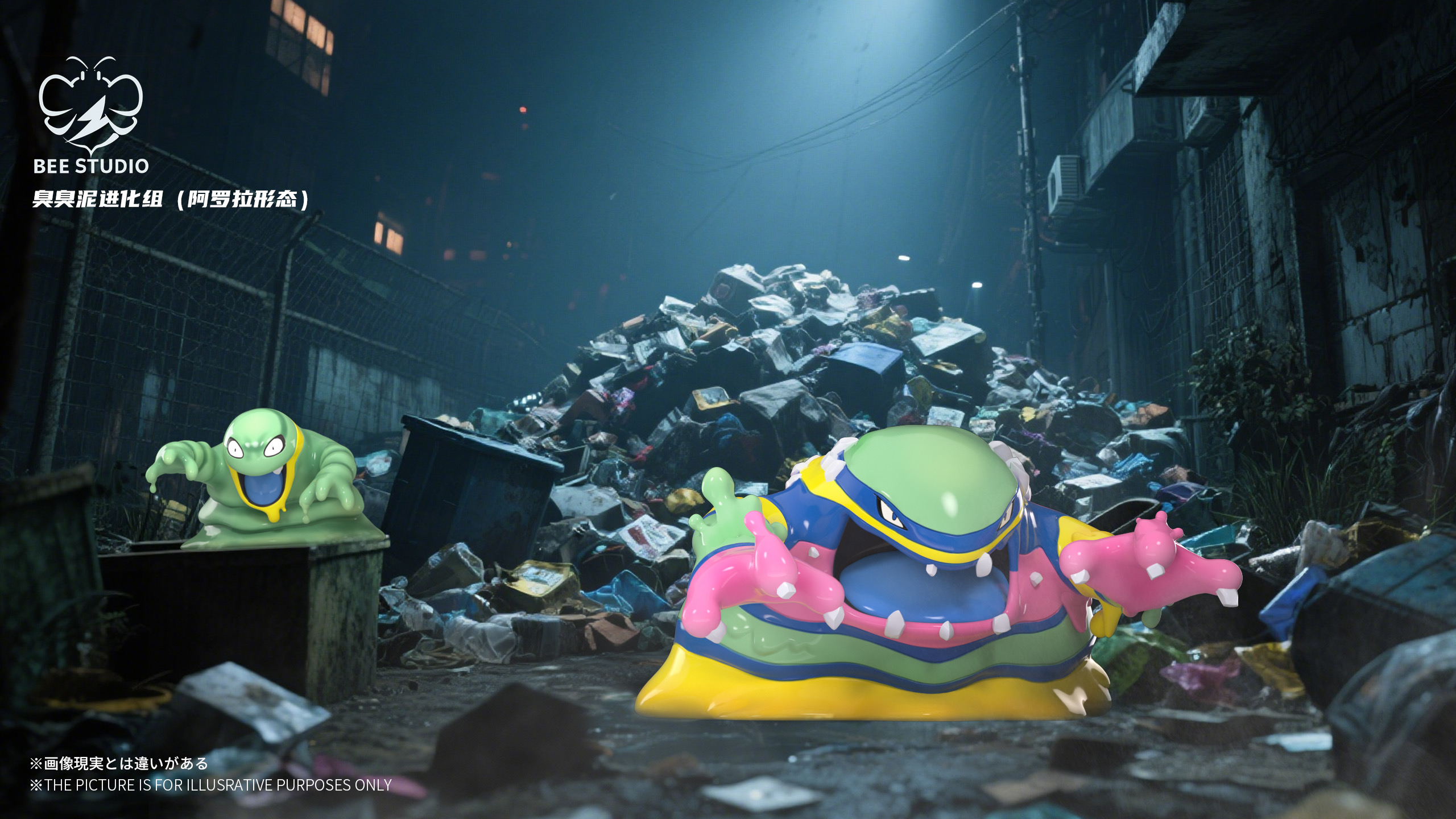 Bee Studio - Alola Grimer x Muk - Pokemon Scale World