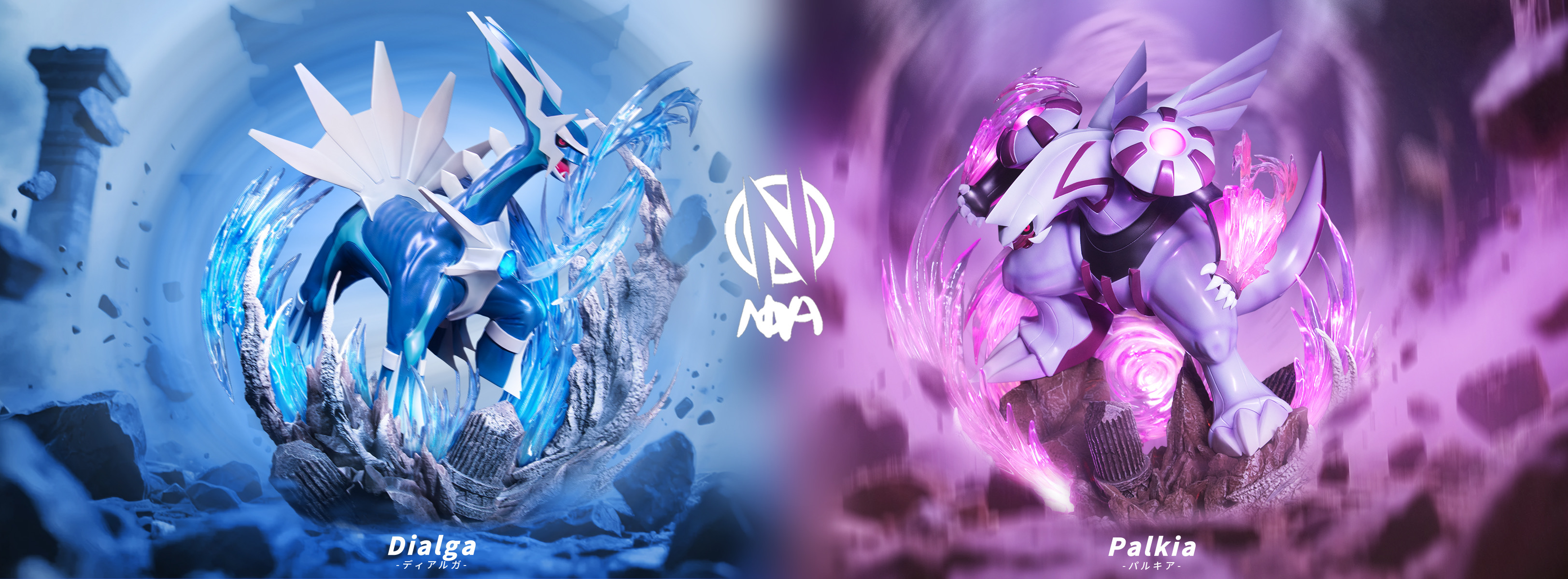 Nova Studio - Dialga x Palkia - Pokemon Resin Statue
