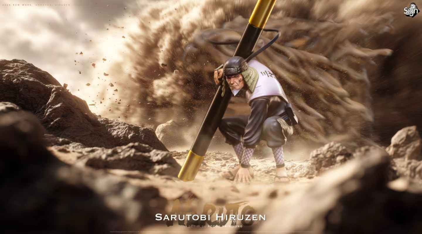 Sign Studio - Hiruzen Sarutobi - Naruto Resin Statue
