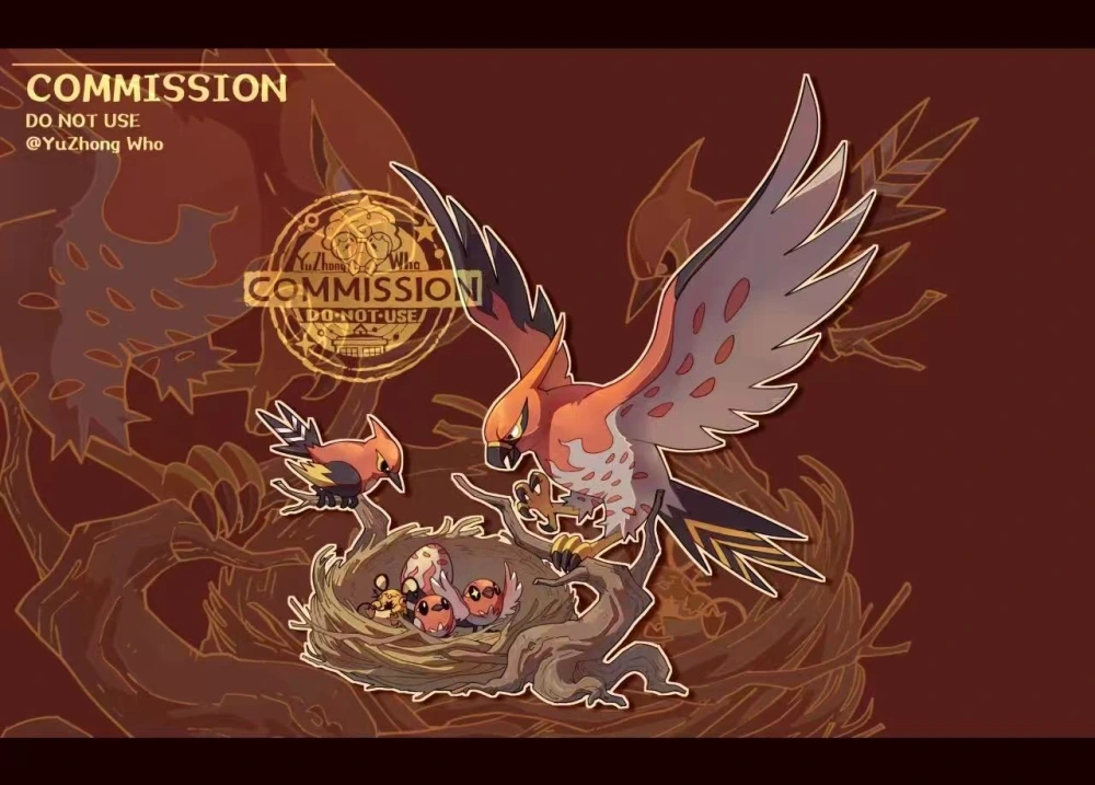 Aqua Studio - Talonflame Evolution - Pokemon Resin Statue