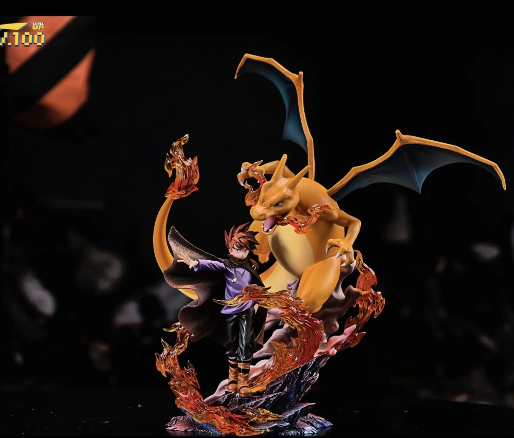 LV100 Club Studio - Green x Charizard - Pokemon Resin Statue