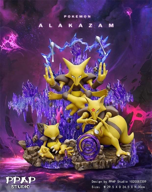 Ppap Studio - Alakazam Evolution - Pokemon Resin Statue