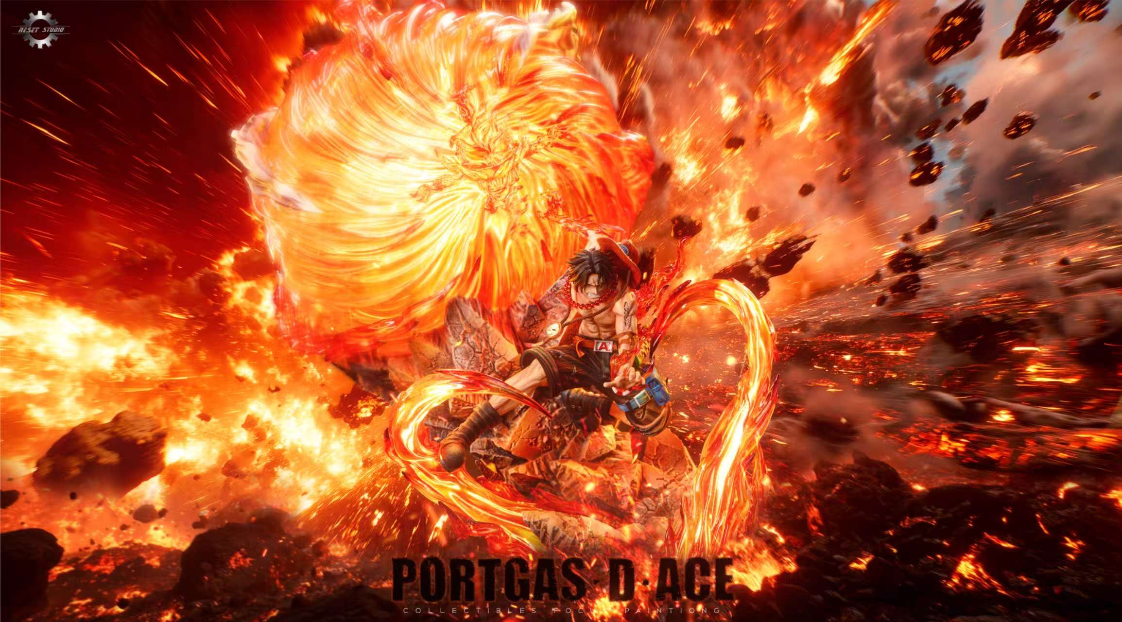 Reset Studio - Portgas D Ace - One Piece Resin Statue