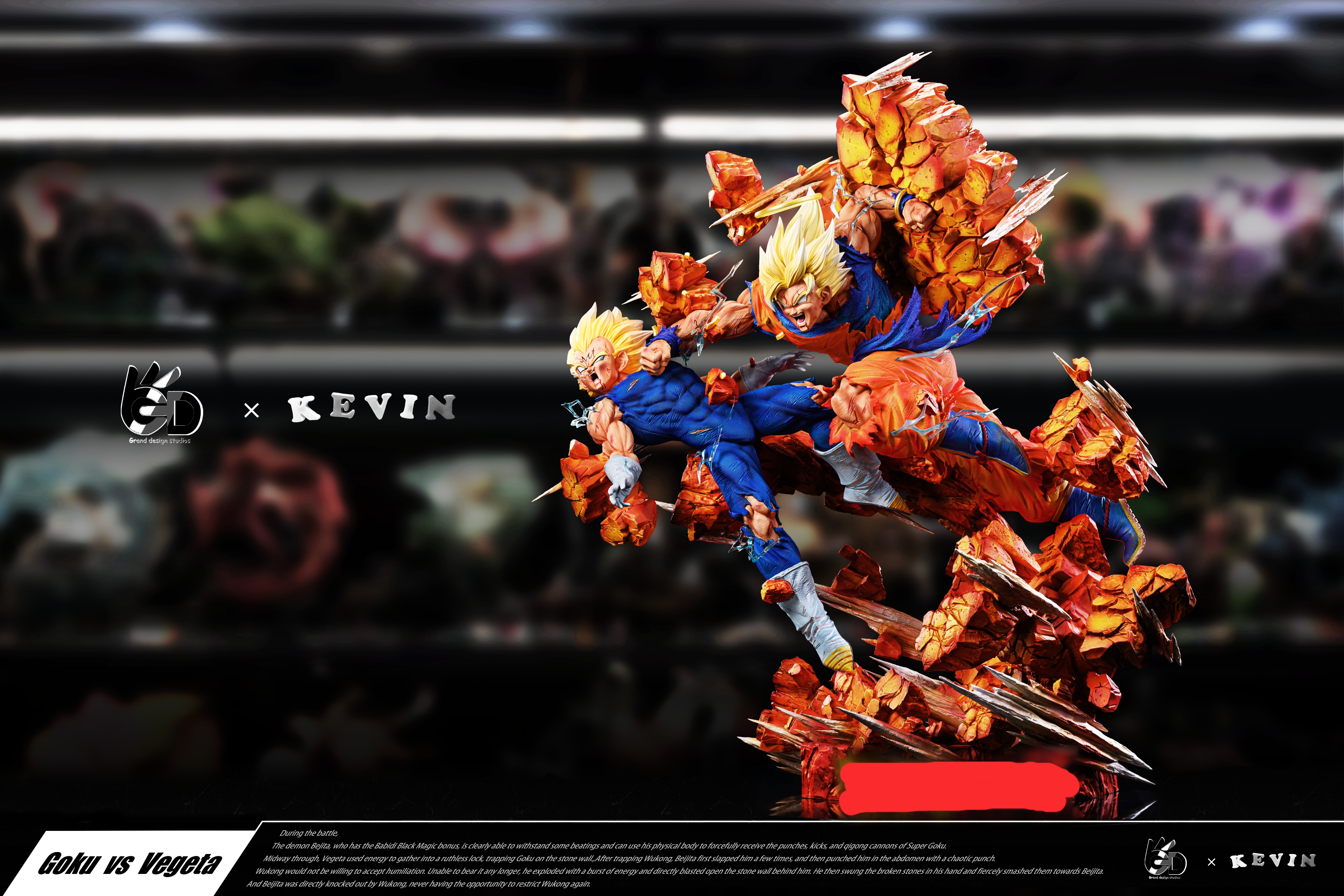Gran Design Studio - SSJ2 Goku Vs Majin - Dragon Ball Resin Statue