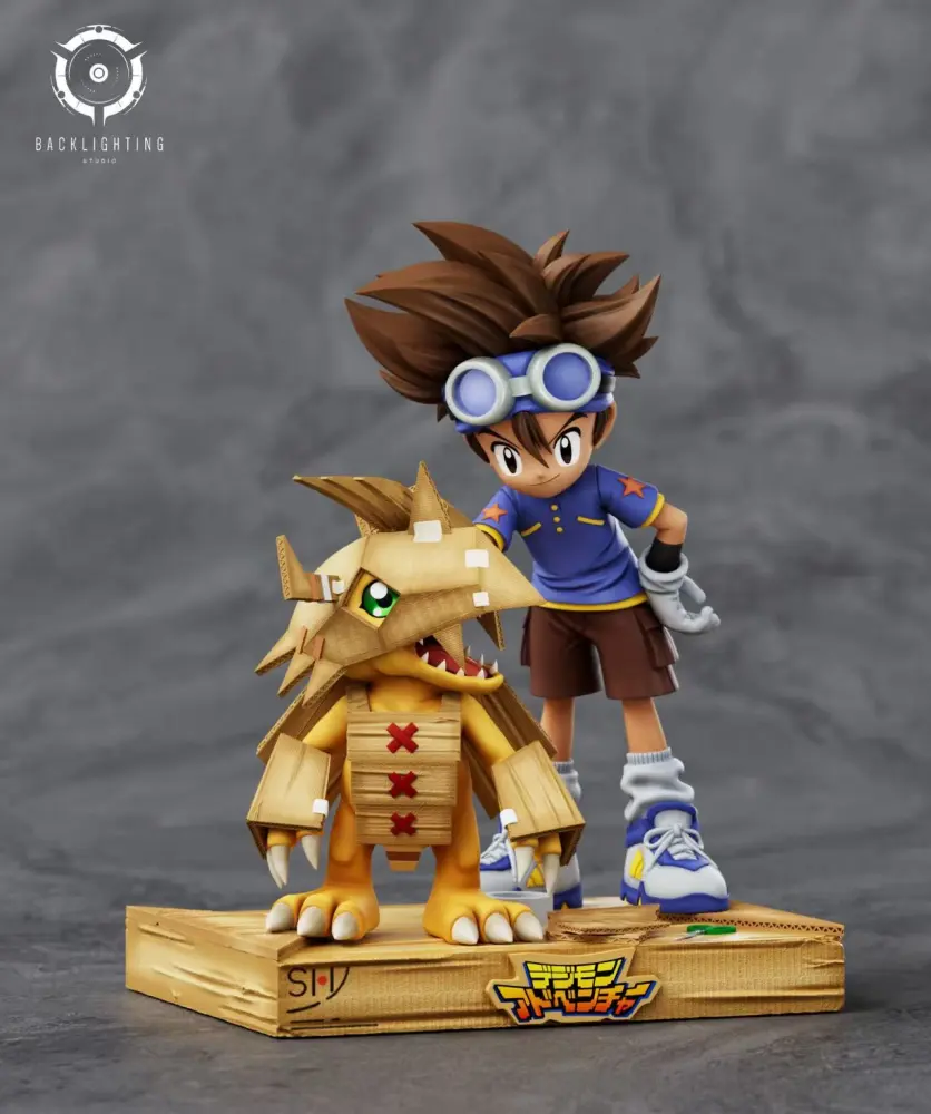 Backlight Studio - Taichi Yagami x Agumon - Digimon Resin Statue