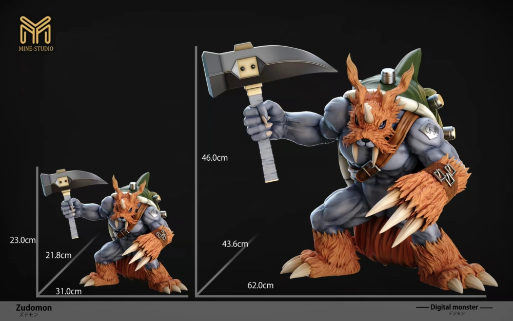 Mine Studio - Zudomon - Digimon Resin Statue
