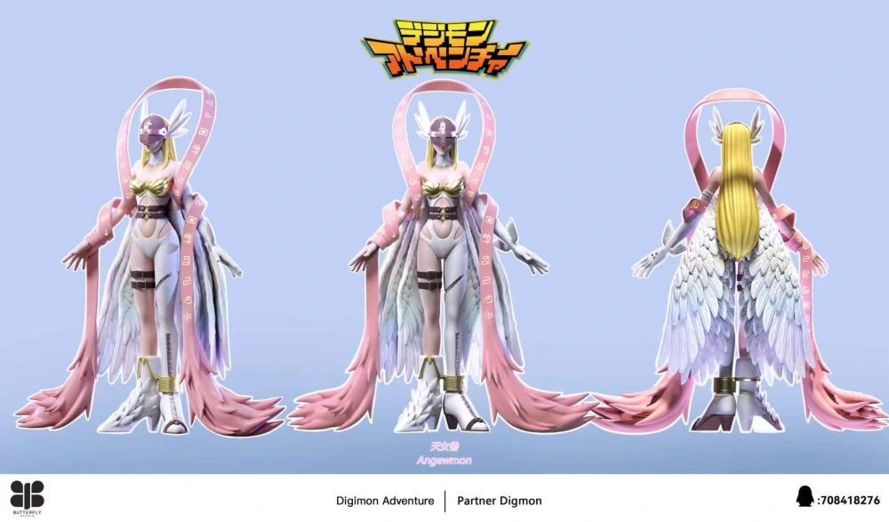 Butterfly Studio - Angewomon x Salamon - Digimon Resin Statue