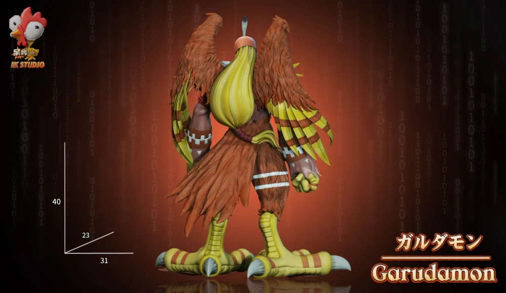 IK Studio - Garudamon x Sora - Digimon Resin Statue