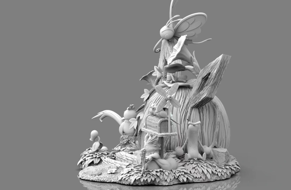 LFG Studio - Eevee Ecology House - Pokemon Resin Statue