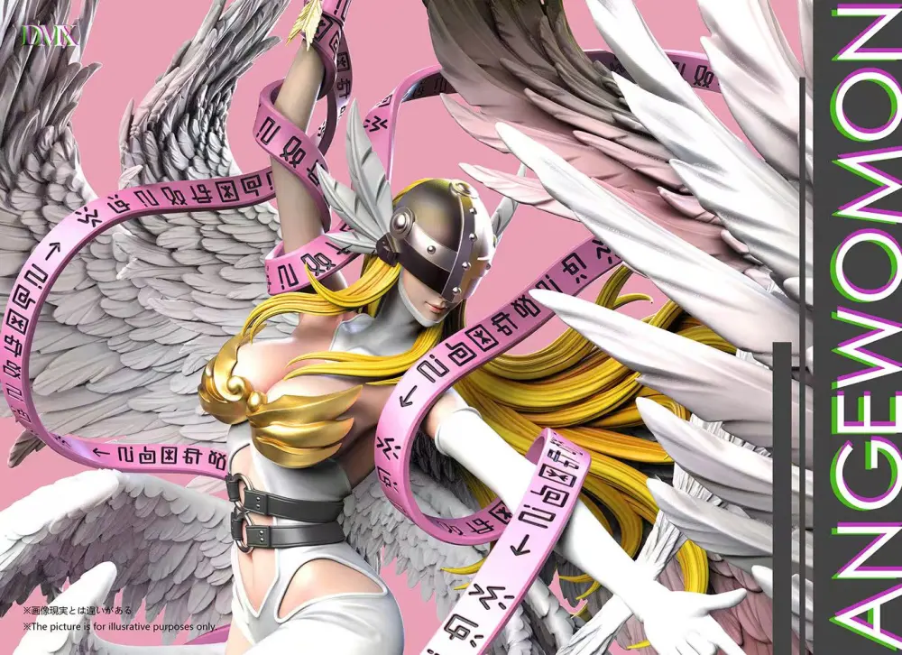 DMX Studio - Angemon x Takaishi x Angewomon Yagami - Digimon Resin Statue