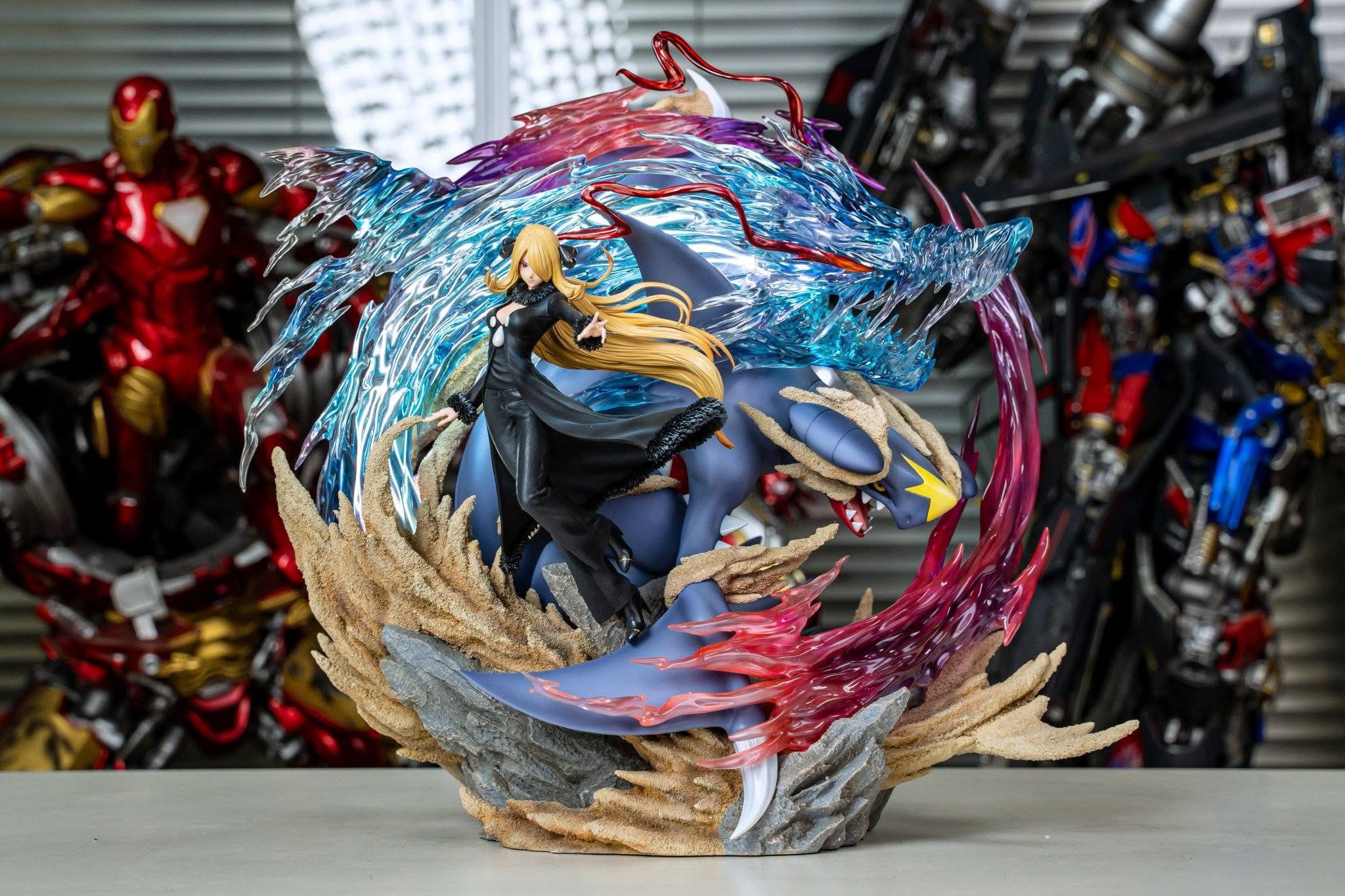 Fantasy Studio - Cynthia x Garchomp - Pokemon Resin Statue