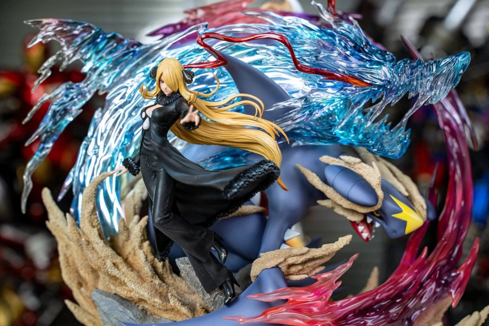 Fantasy Studio - Cynthia x Garchomp - Pokemon Resin Statue