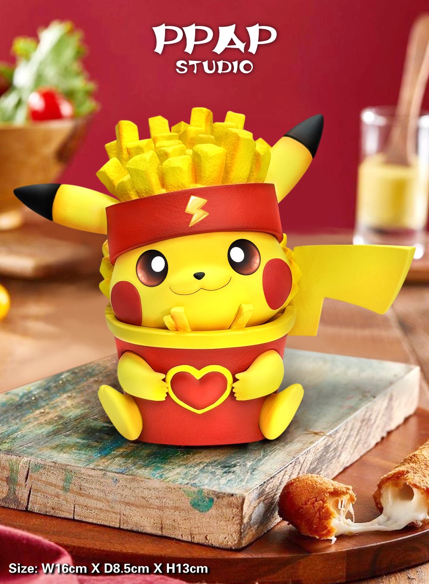 PPAP Studio - French Fries Pikachu - Pokemon Resin Statue