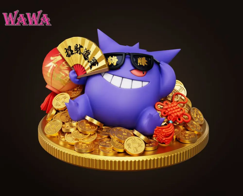 WaWa Studio - Fortune Gengar - Pokemon Resin Statue