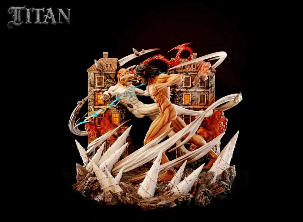Titan Studio - Hammer Titan x Attack Titan - Attack On Titan Resin Statue