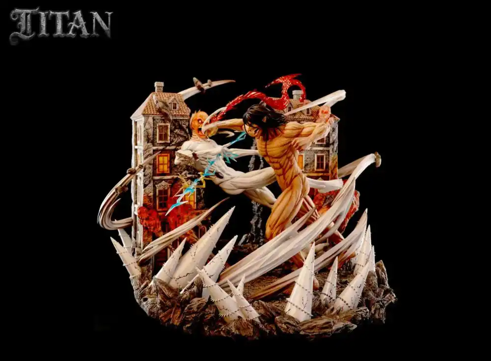 Titan Studio - Hammer Titan x Attack Titan - Attack On Titan Resin Statue