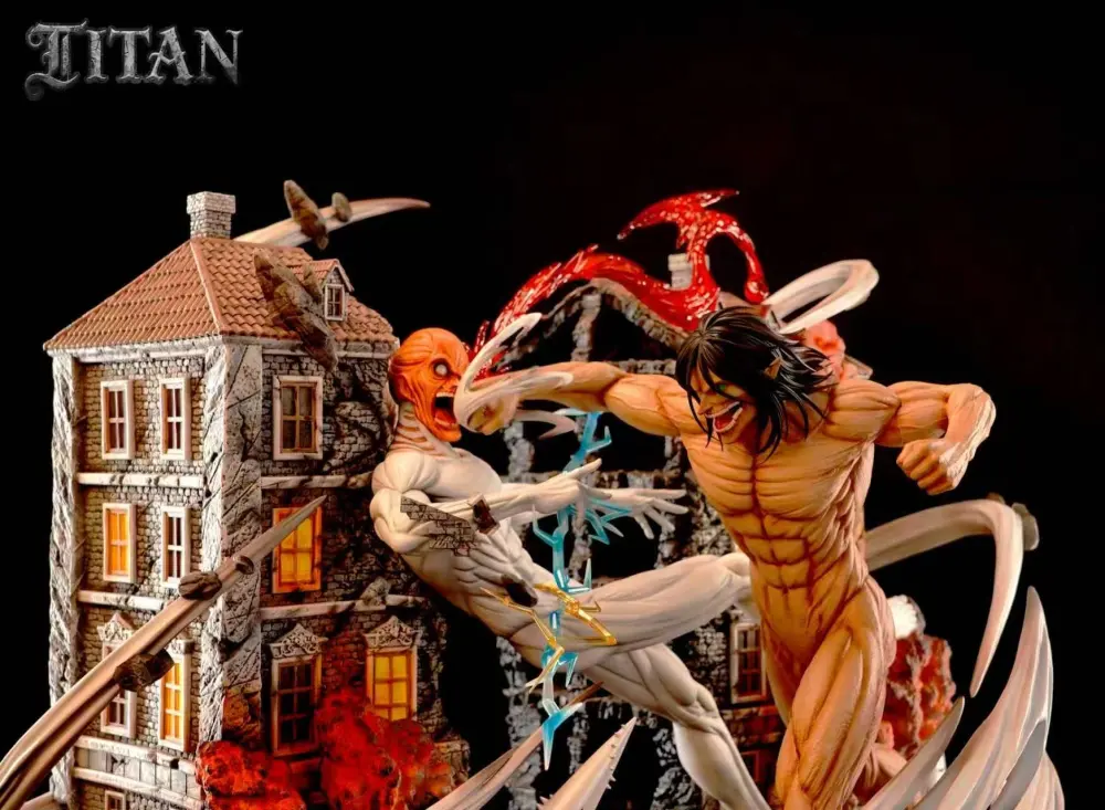 Titan Studio - Hammer Titan x Attack Titan - Attack On Titan Resin Statue