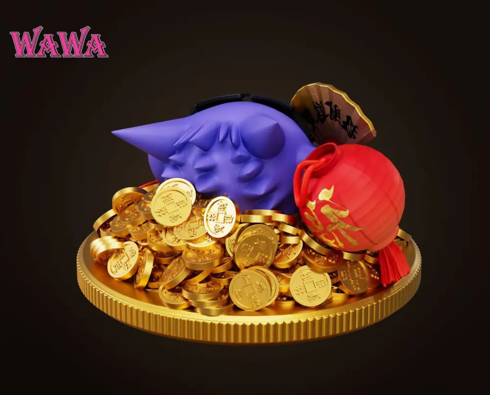 WaWa Studio - Fortune Gengar - Pokemon Resin Statue