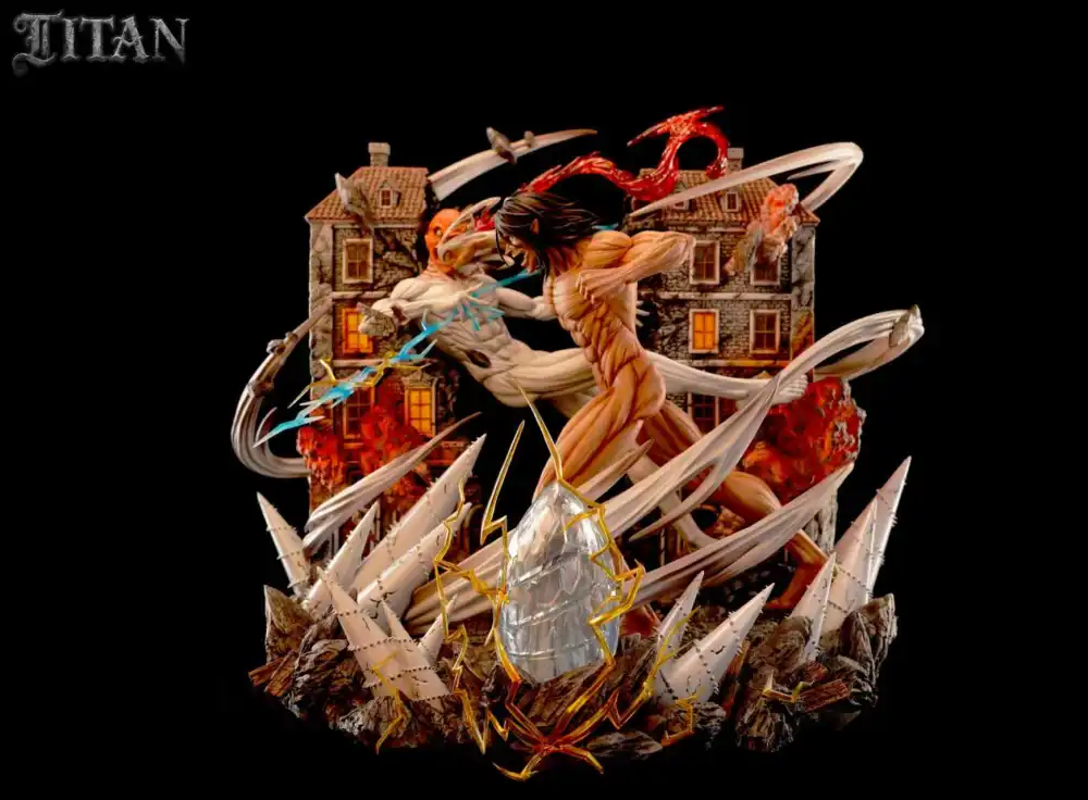 Titan Studio - Hammer Titan x Attack Titan - Attack On Titan Resin Statue