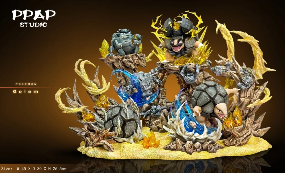 PPAP Studio - Golem Family Evolution - Pokemon Resin Statue