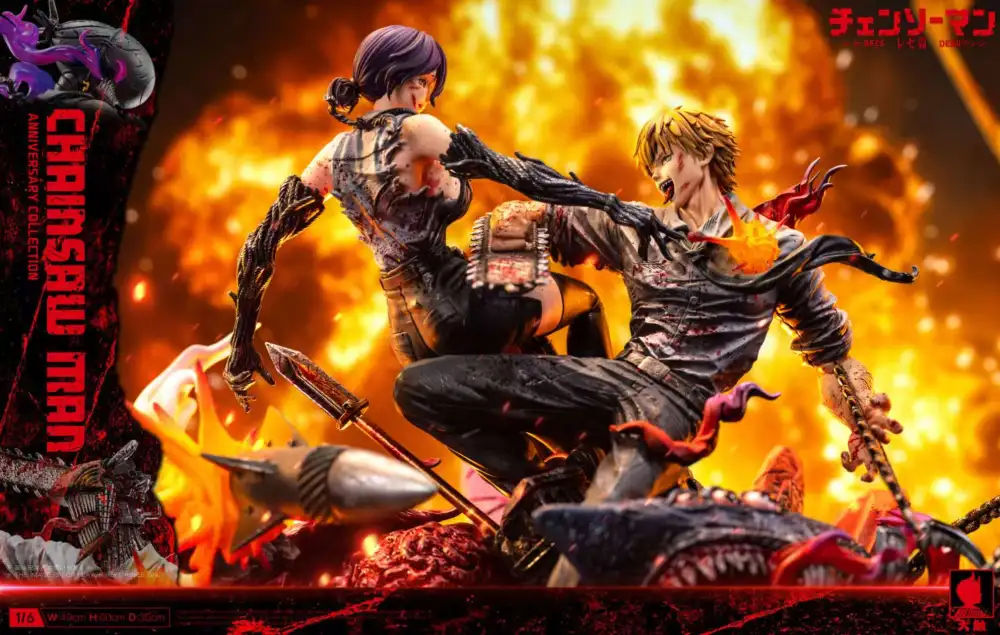Big Feeler Studio - Denji Vs Reze - Chainsaw Man Resin Statue