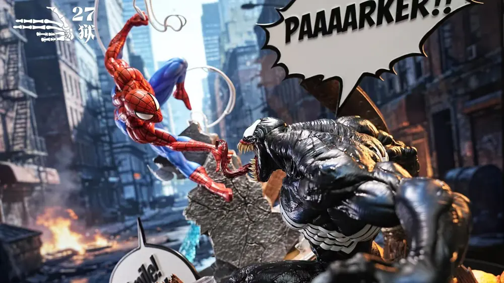 27Abyss Studio - Spiderman Vs Venom - Marvel Resin Statue