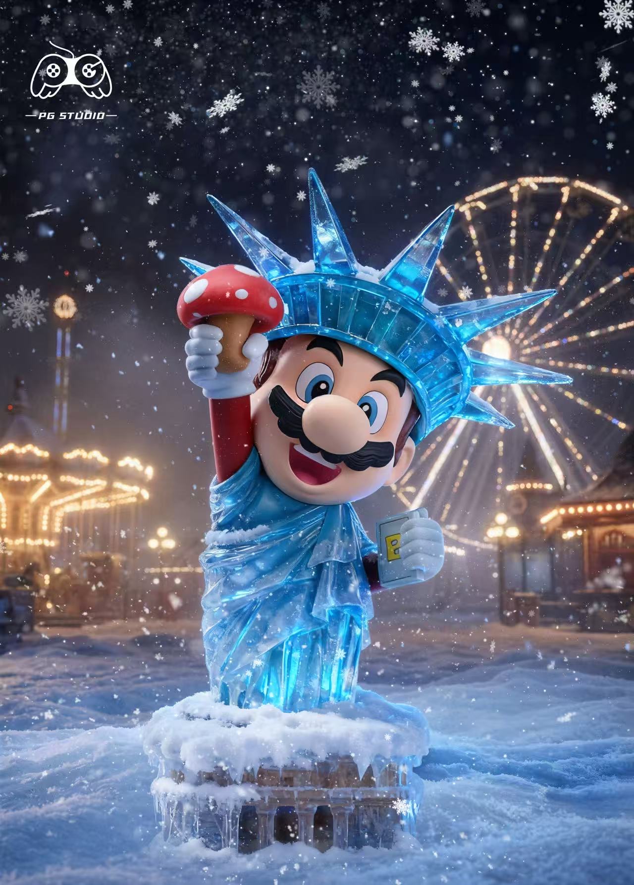 PG Studio - Mario Cosplay Statue of Liberty - Super Mario Resin Statue