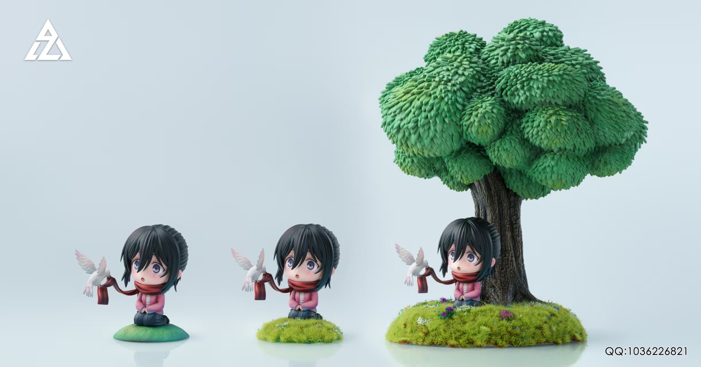 AZ Studio - Childhood Mika Ackerman - Attack On Titan Resin Statue