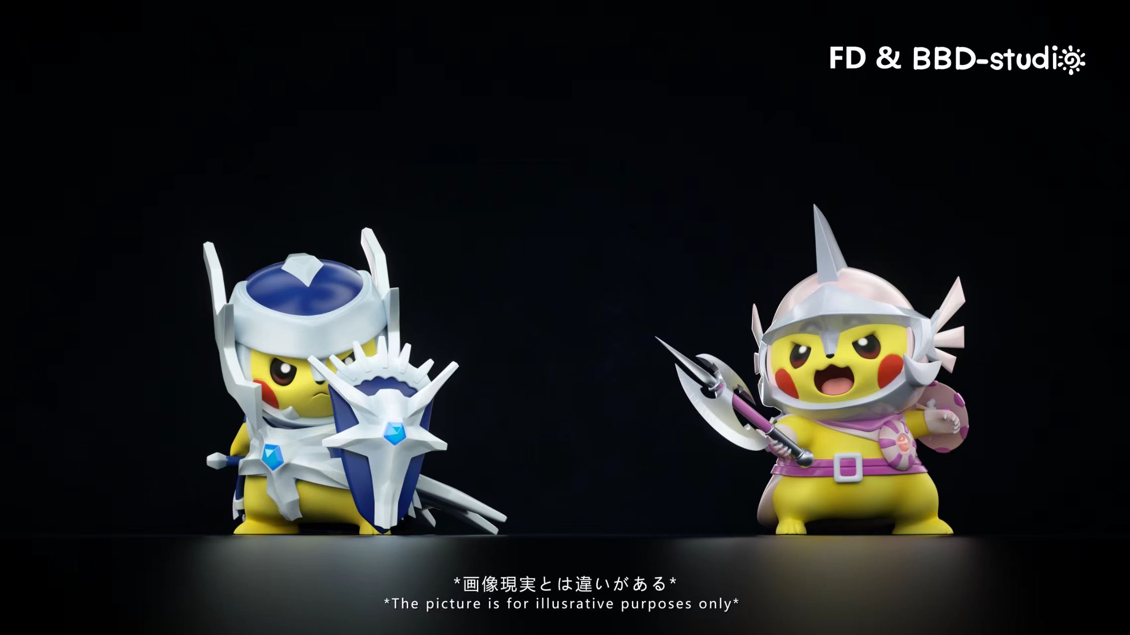 FD x BBD Studio - Pikachu Cosplay Dialga x Palkia - Pokemon Resin Statue