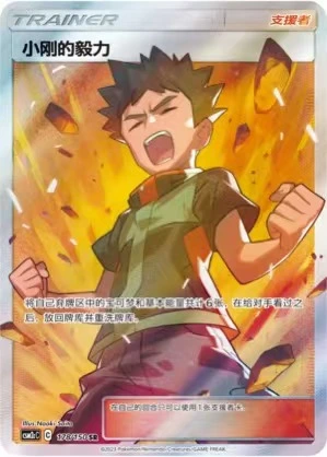 Pokemon S-Chinese Trainer Brock's Grit Holo Mint New Card Sun&Moon ...