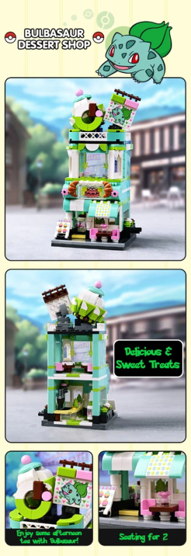 Official Keeppley Pokemon Street View Shops Building Block Sets ...