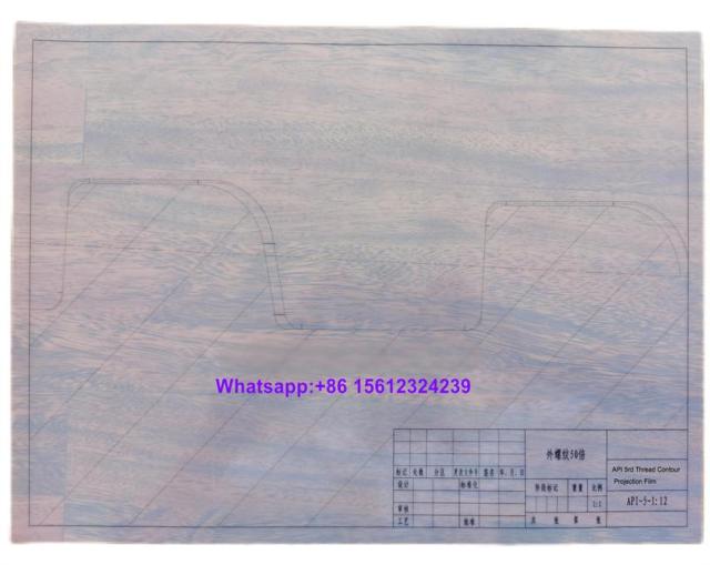 API 5rd Casing Thread Drawing Profile Projector Film