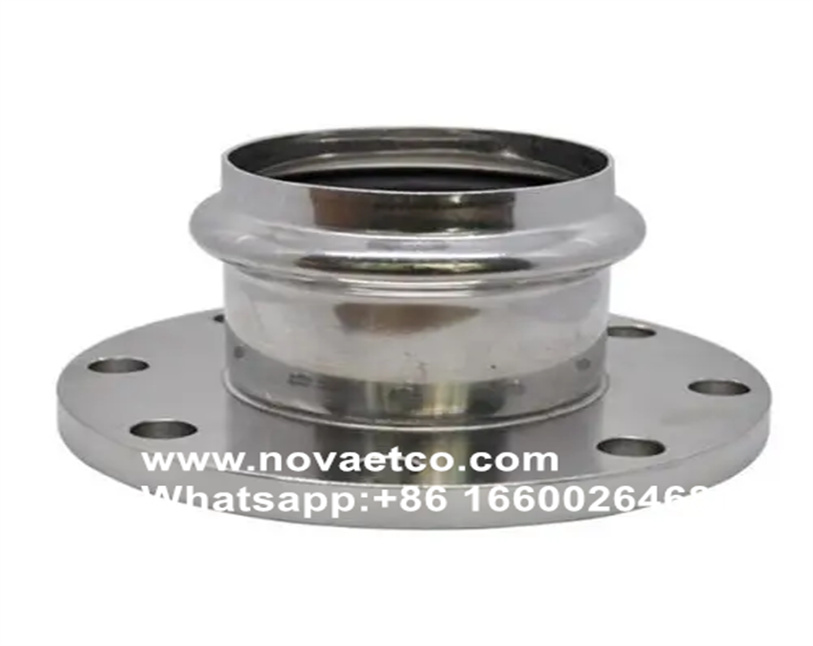 Double clamp flange for pipeline connection