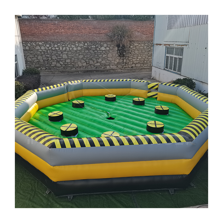 Inflatable Wipeout Sweeper Game Commercial Mechanical Rodeo Bull Ride ...