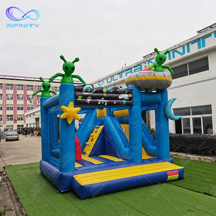 New Design Alien Theme Inflatable Combo Bouncy Castle Bouncer Slide ...