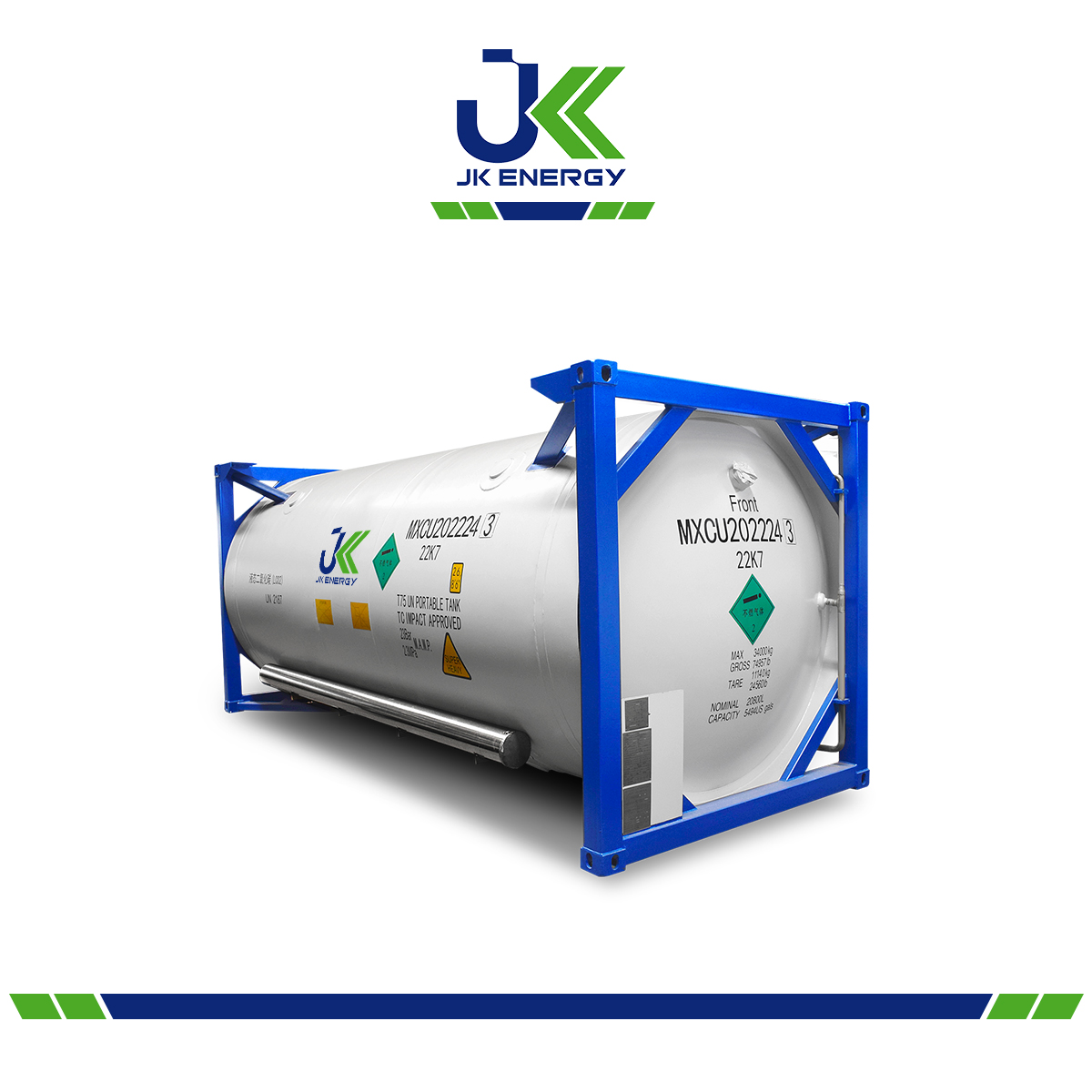 20ft T75 Cryogenic Liquid LCO2 ISO Tank Container ASME Standard