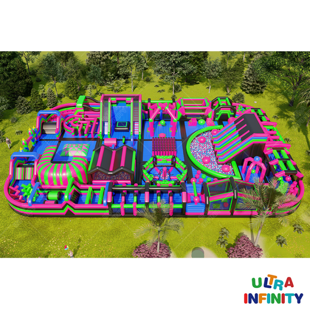 Sports Theme Park Inflatable Big Playground Bounce House With Obstacle