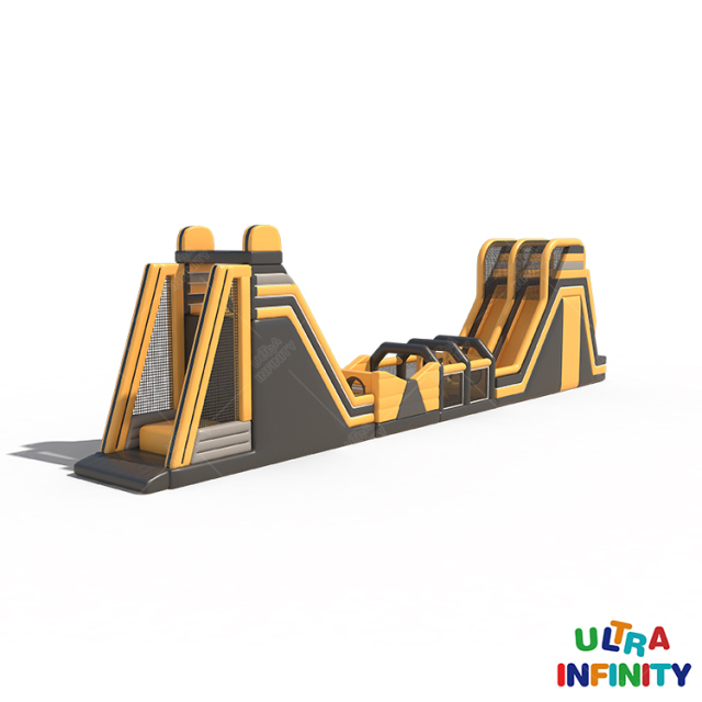 Inflatable Obstacle Course 1 Yellow Theme for Commercial