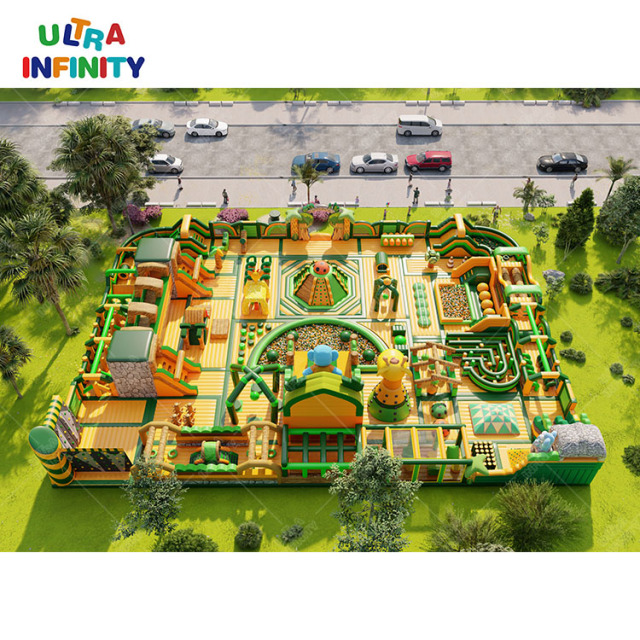 Inflatable animal theme park indoor & outdoor theme playround park long ...