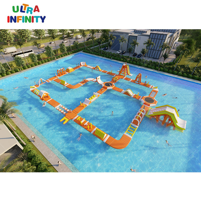 Commercial inflatable lake/sea water park floating amusement | Infinity ...