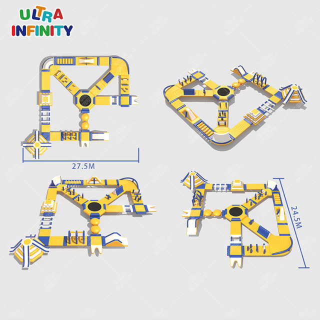 Inflatable lake/sea water park floating obstacle course | Infinity Funpark