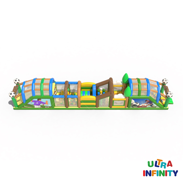 Purple Graffiti Style Inflatable Obstacle Course for outdoor and commercial