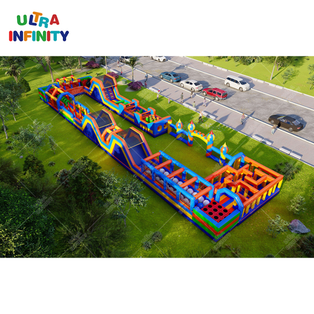 Inflatable Obstacle Course Bouncer Jumping Park Inflatable Theme Park