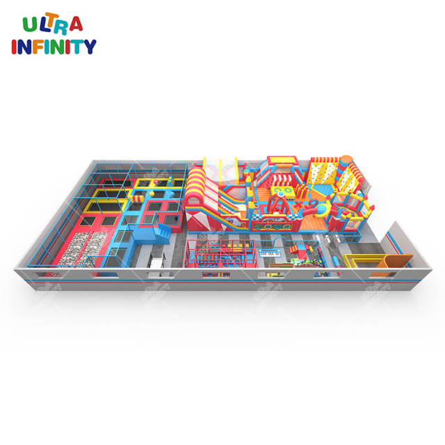 Indoor Playground Amusement Equipment Inflatable Park Obstacle Course ...