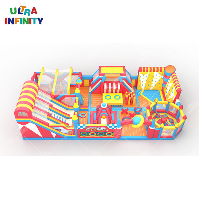 Indoor Playground Amusement Equipment Inflatable Park Obstacle Course ...