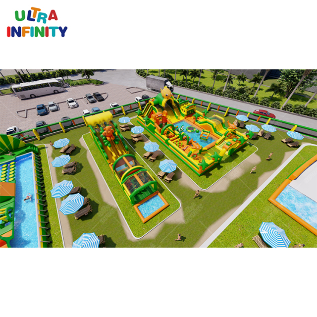 Inflatable Land Water Park Slide Pool Water Amusement Park Design