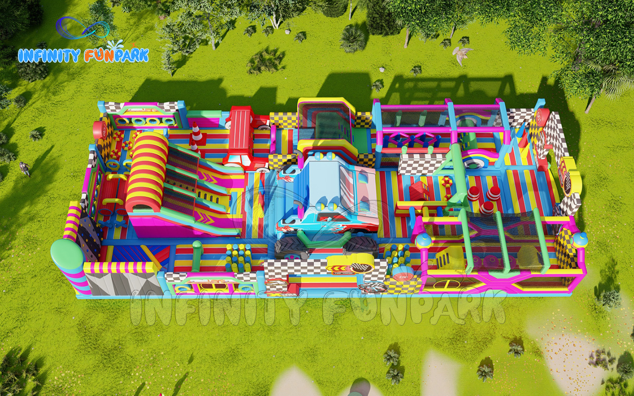 New Design Karting Thrills Inflatable Theme Park Indoor & Outdoor Playground