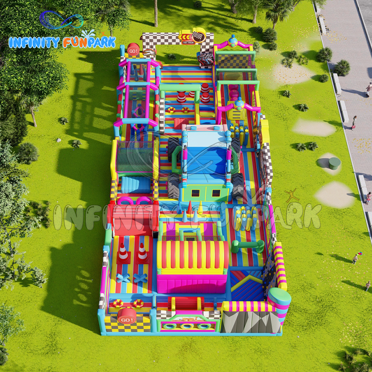 New Design Karting Thrills Inflatable Theme Park Indoor & Outdoor ...