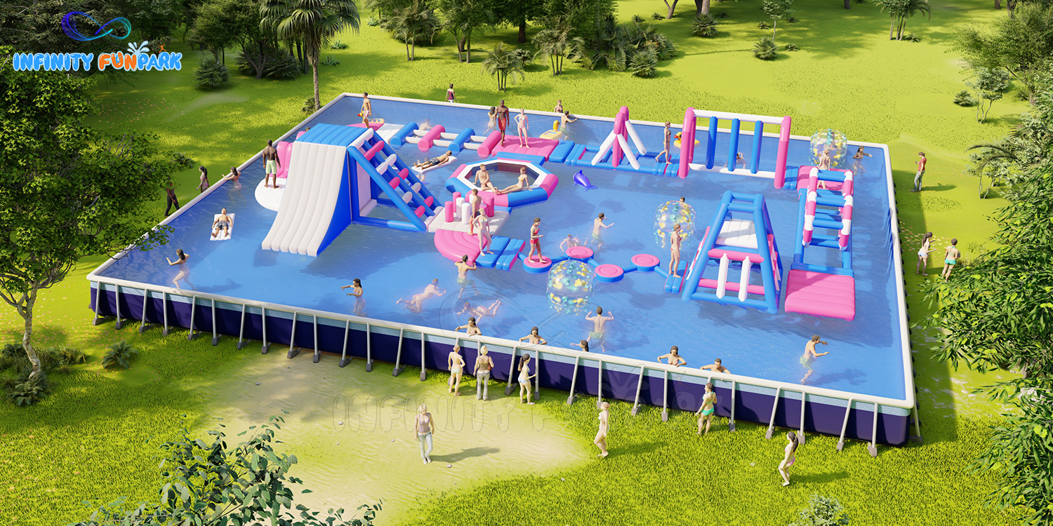 Elevate Your Pool Fun with Infinity Funpark Inflatable Water Park Pool ...