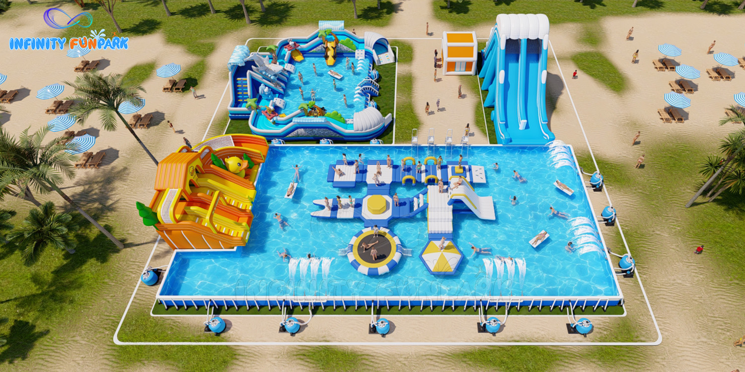 Infinity Funpark Brings Land-Based Water Park Fun to Bulgaria: A Family-Friendly Inflatable Oasis